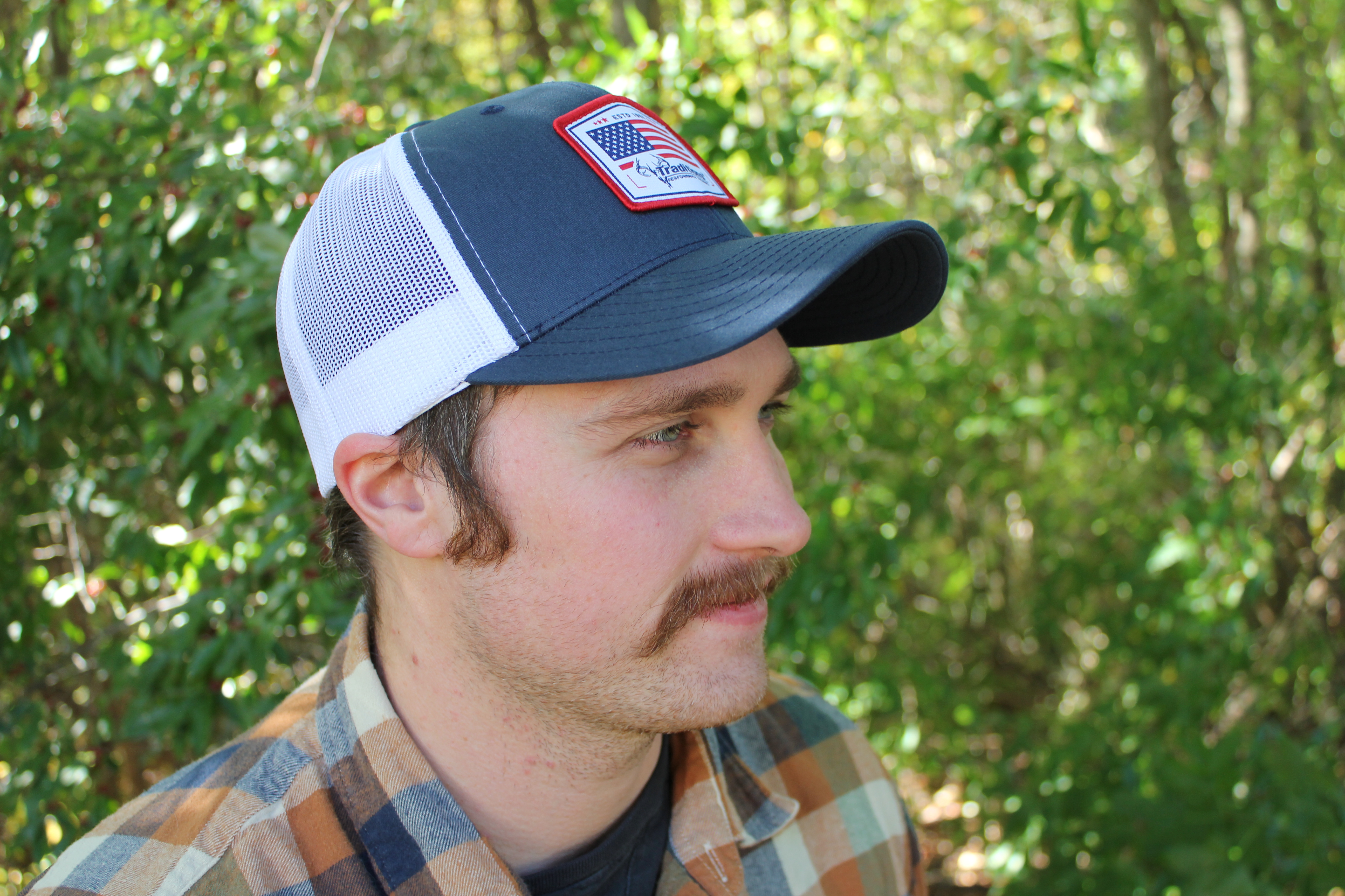 Traditions Mesh Back Hat with American Flag Woven Patch | Traditions ...